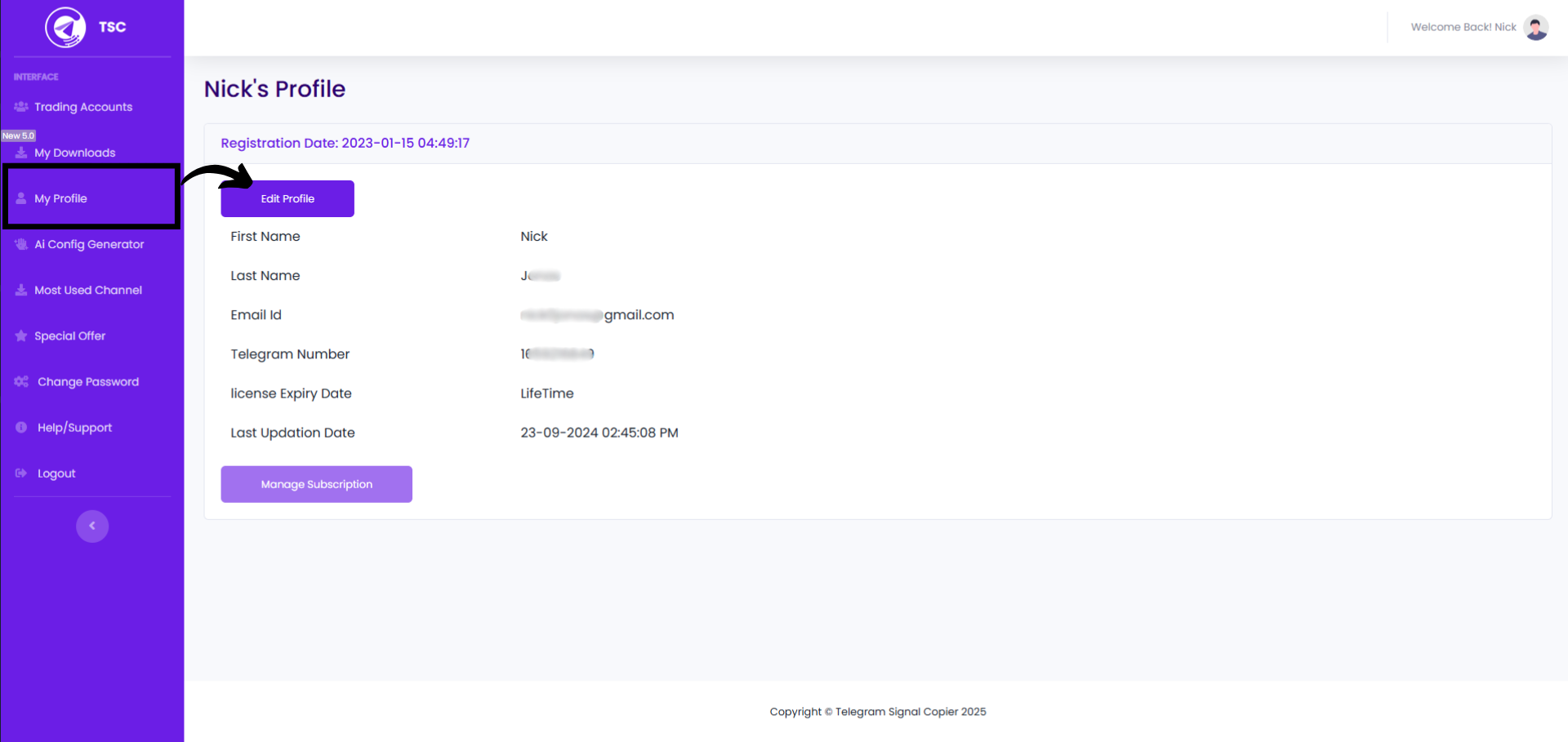 How can I activate/create my license? | Telegram Signal Copier