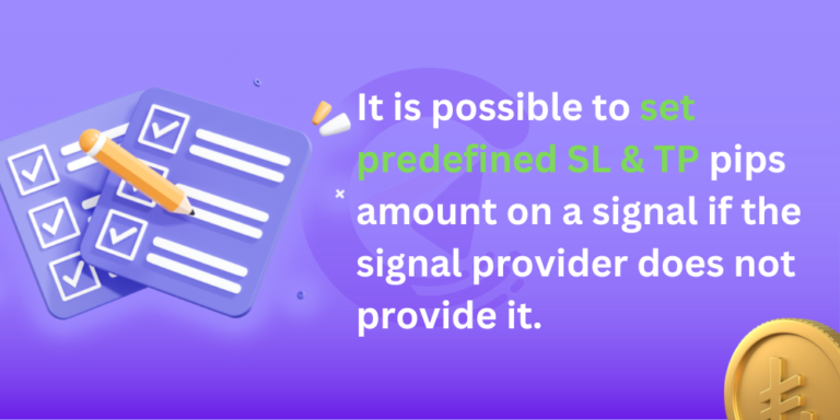 How to set predefined SL & TP pips in TSC if not provided?