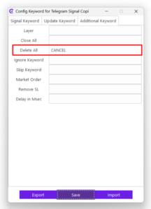 How to Set the Config Keyword in Telegram Signal Copier?